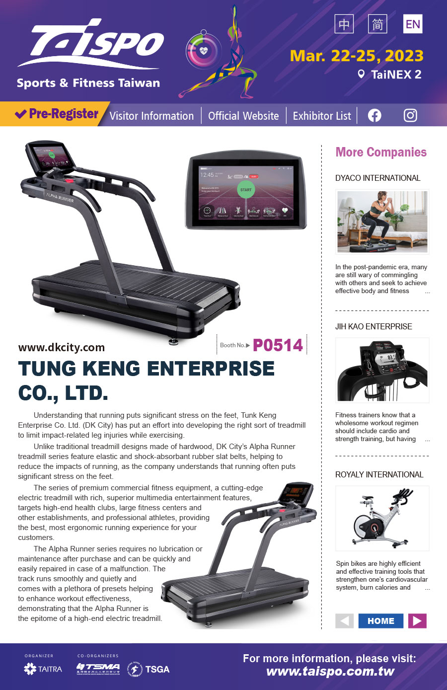 2023 TaiSPO, Sports and Fitness Taiwan