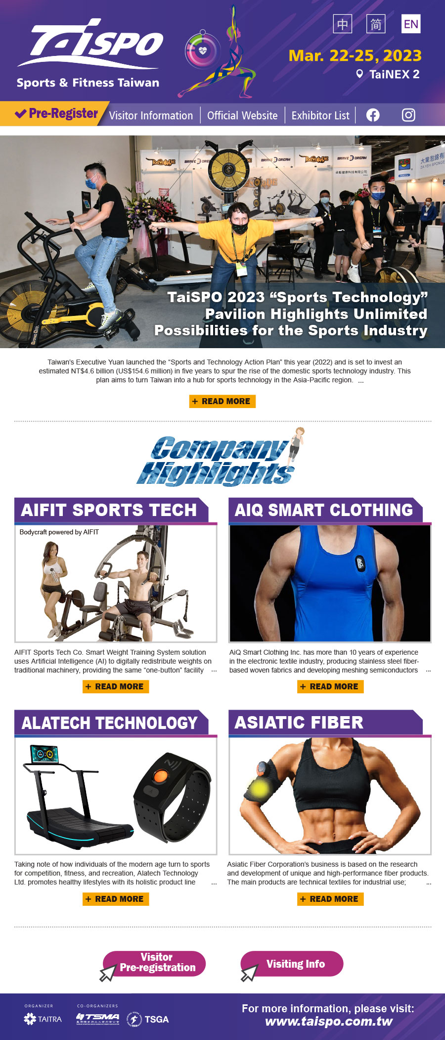 2023 TaiSPO, Sports and Fitness Taiwan