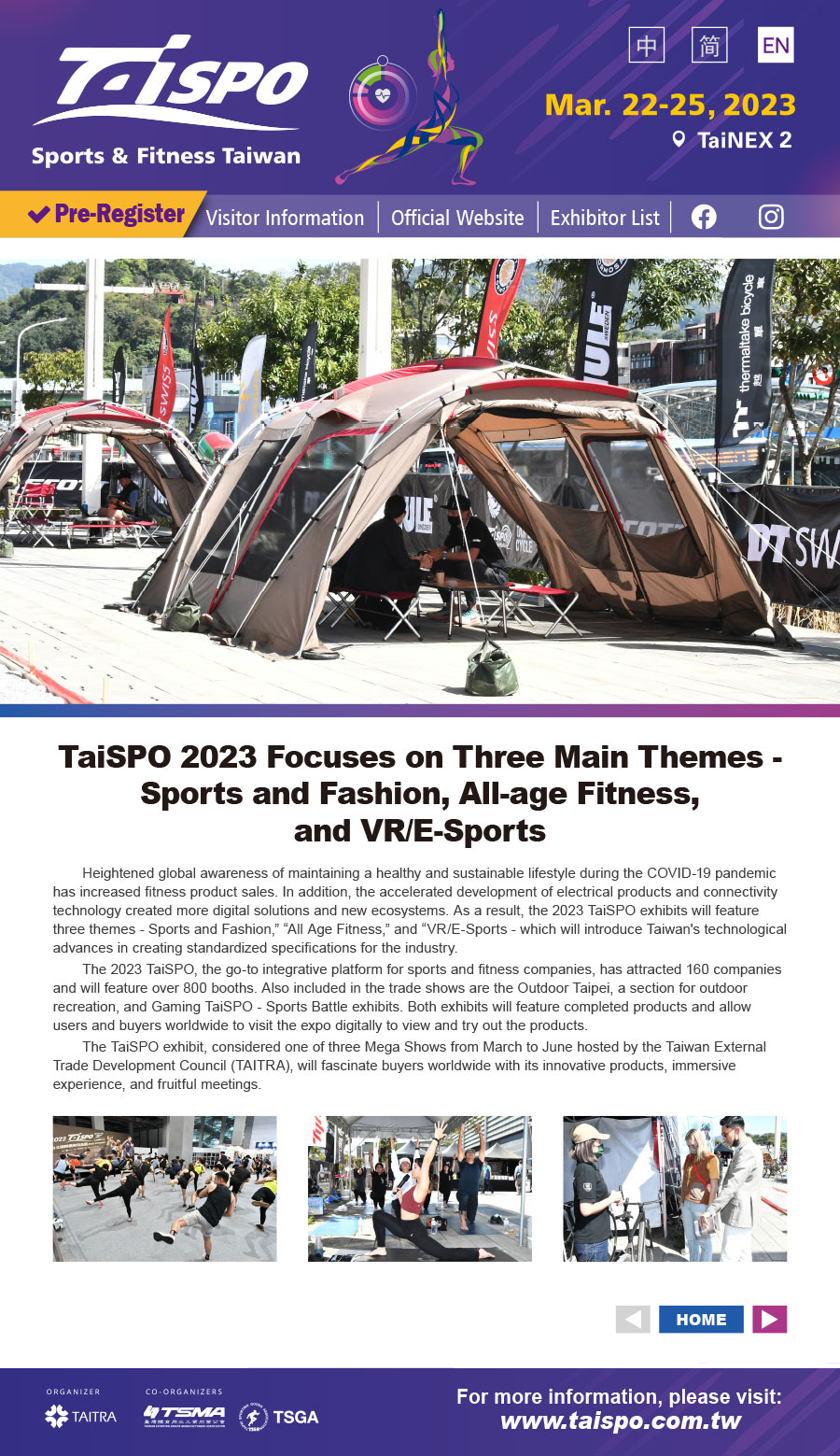 2023 TaiSPO, Sports and Fitness Taiwan
