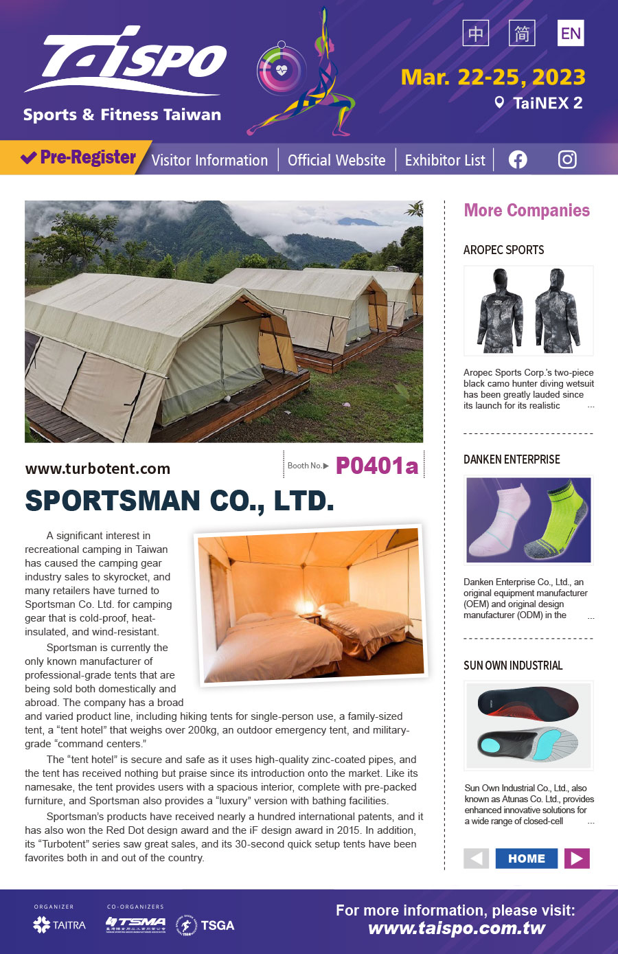 2023 TaiSPO, Sports and Fitness Taiwan