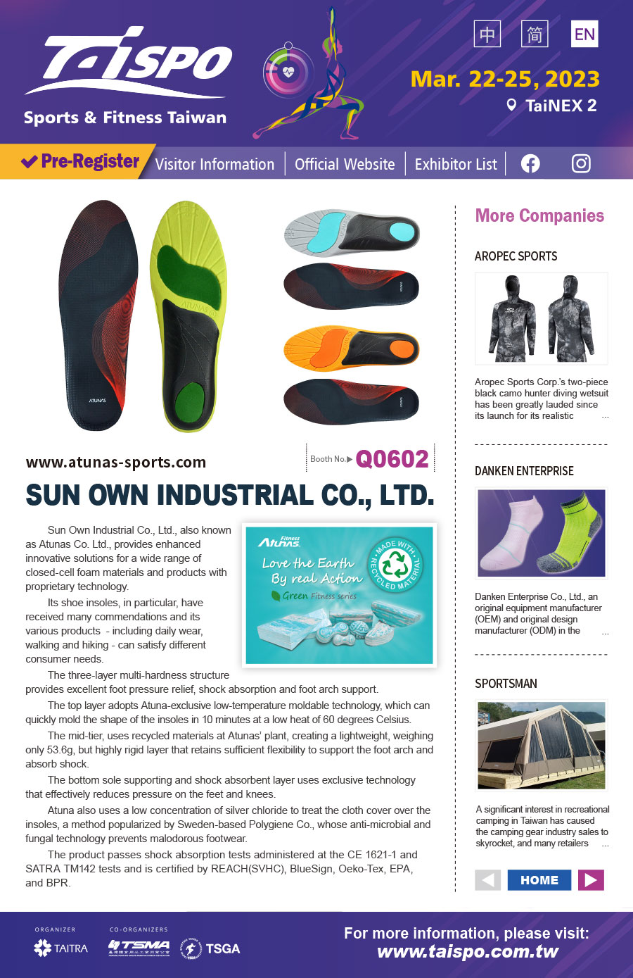 2023 TaiSPO, Sports and Fitness Taiwan