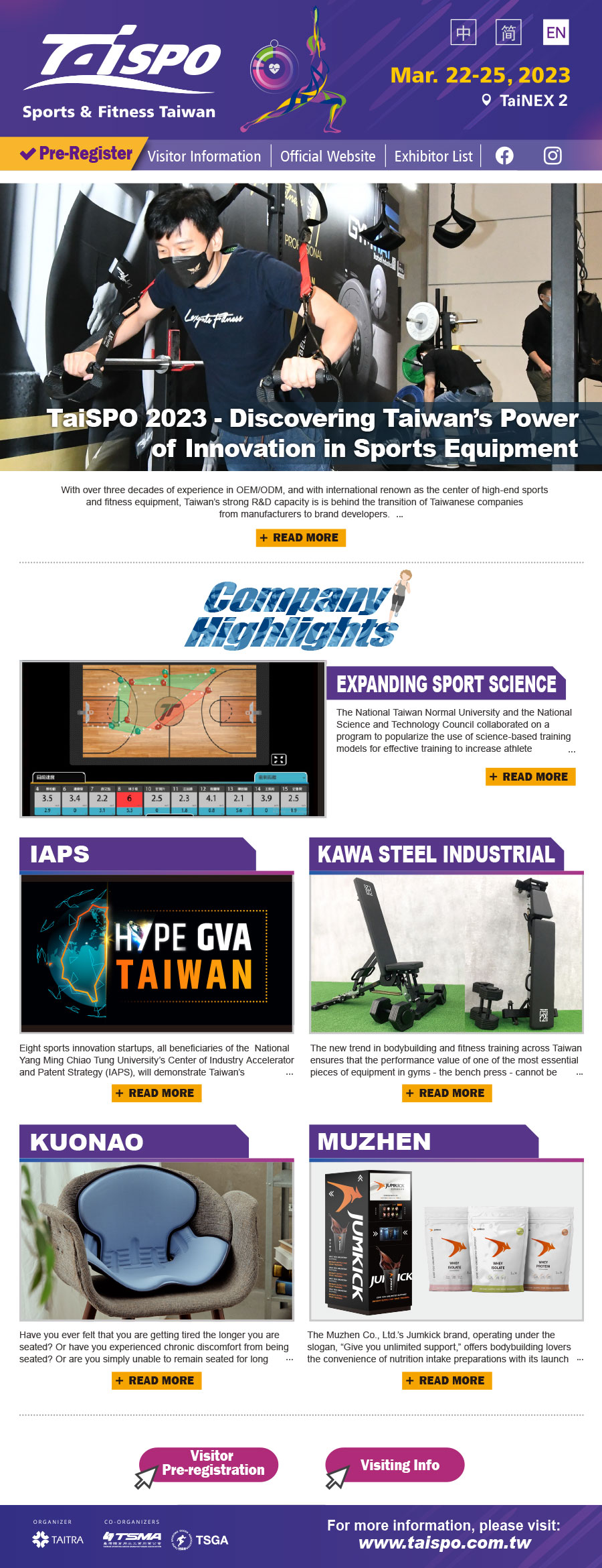 2023 TaiSPO, Sports and Fitness Taiwan