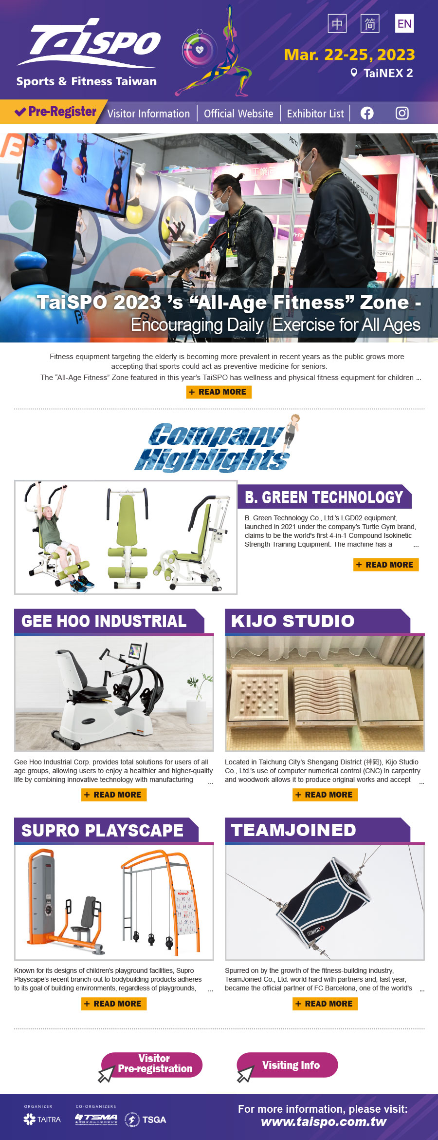 2023 TaiSPO, Sports and Fitness Taiwan