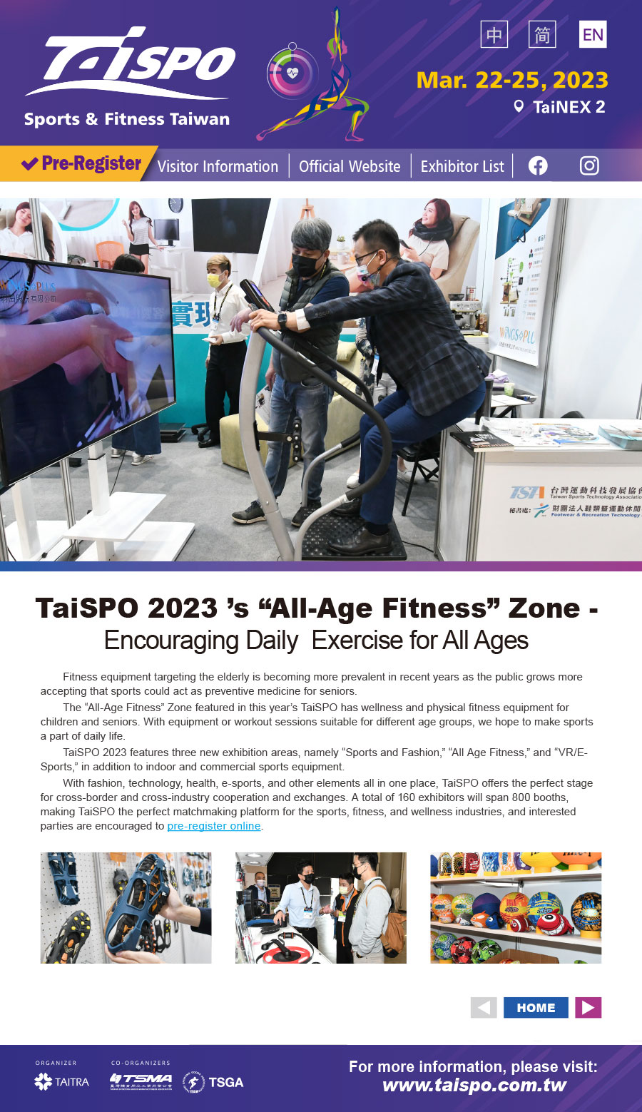 2023 TaiSPO, Sports and Fitness Taiwan