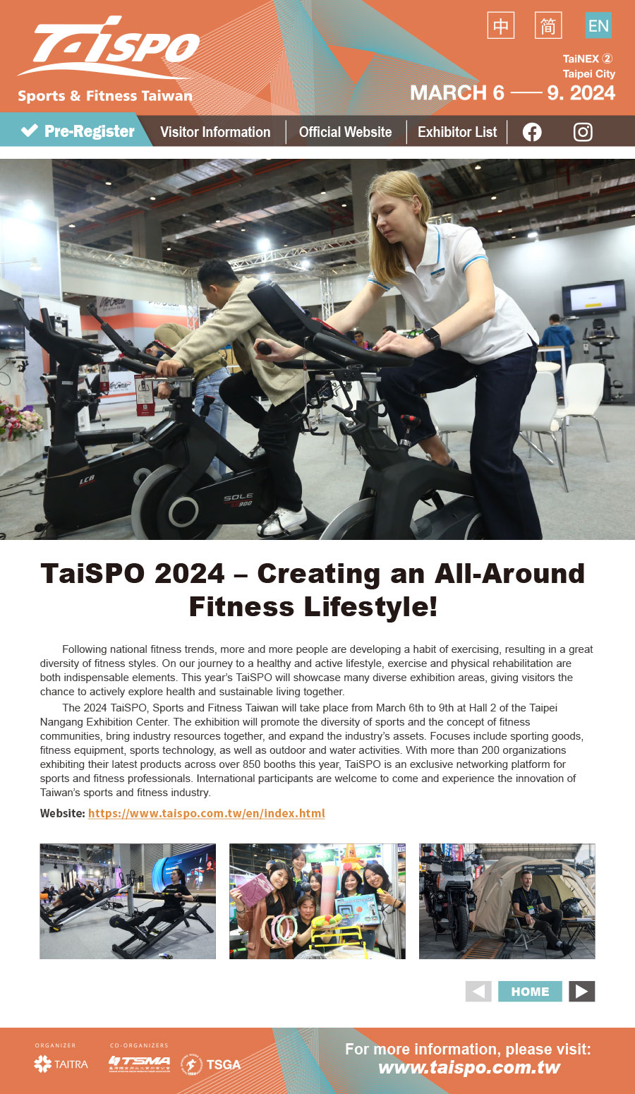 2024 TaiSPO, Sports and Fitness Taiwan