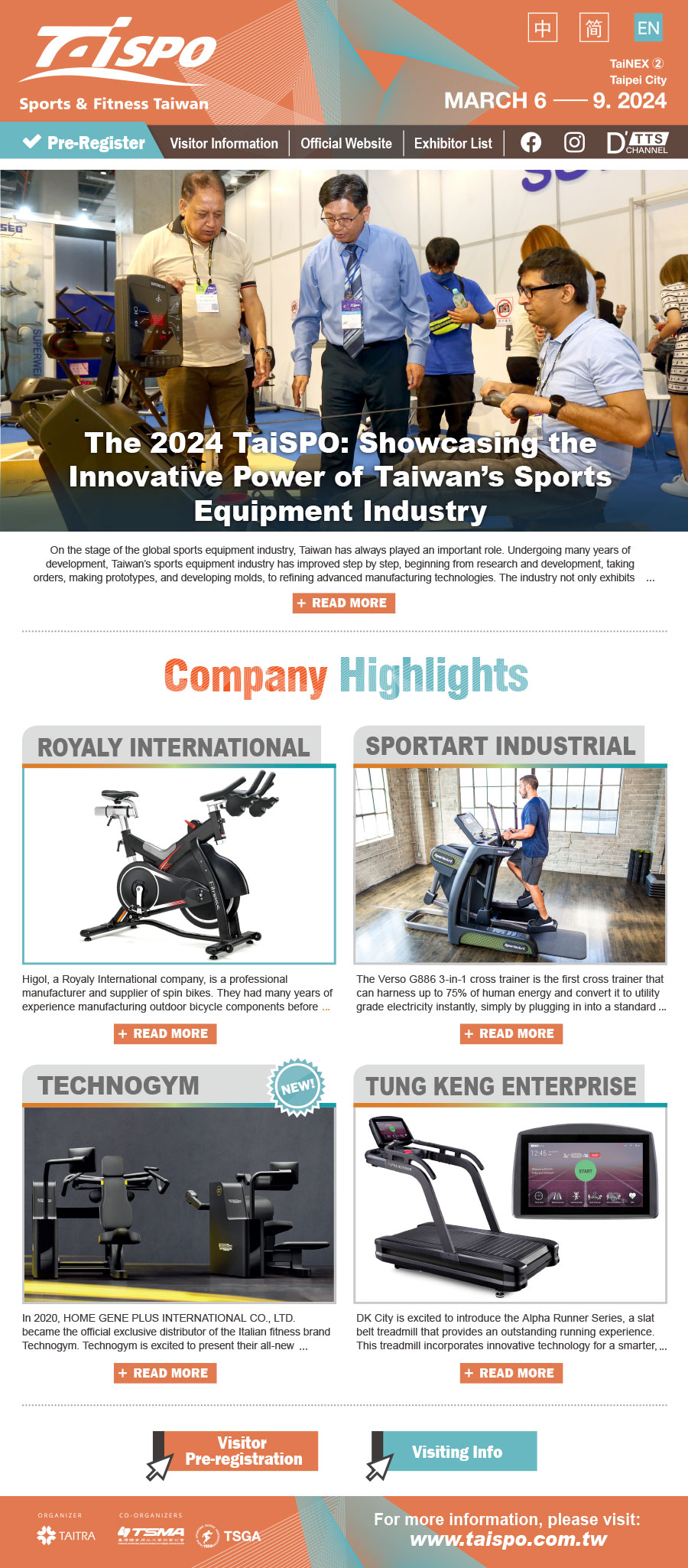2024 TaiSPO, Sports and Fitness Taiwan