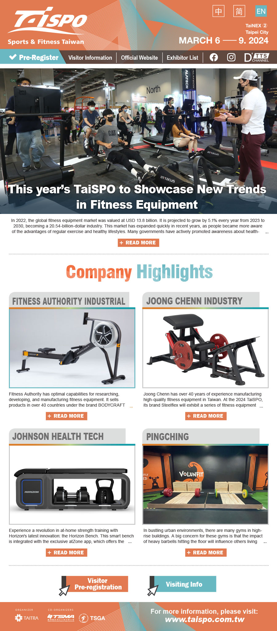 2024 TaiSPO, Sports and Fitness Taiwan