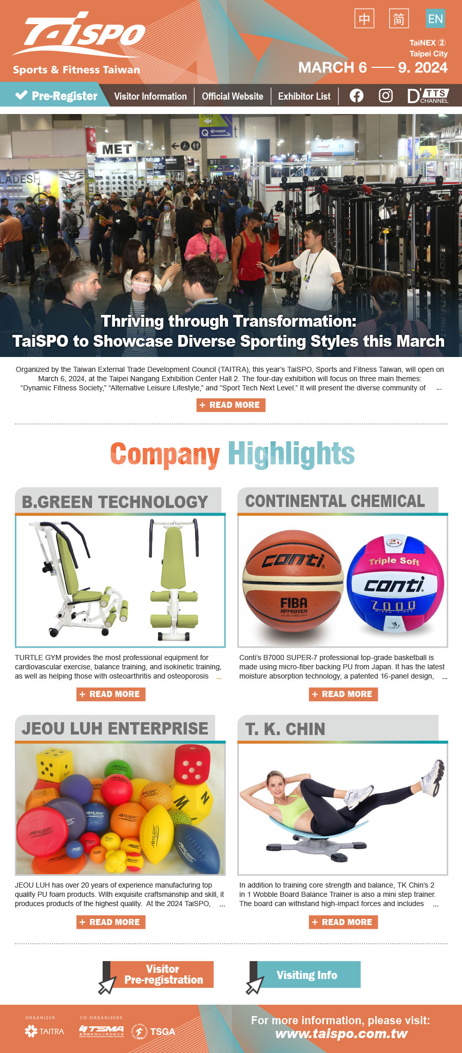 2024 TaiSPO, Sports and Fitness Taiwan
