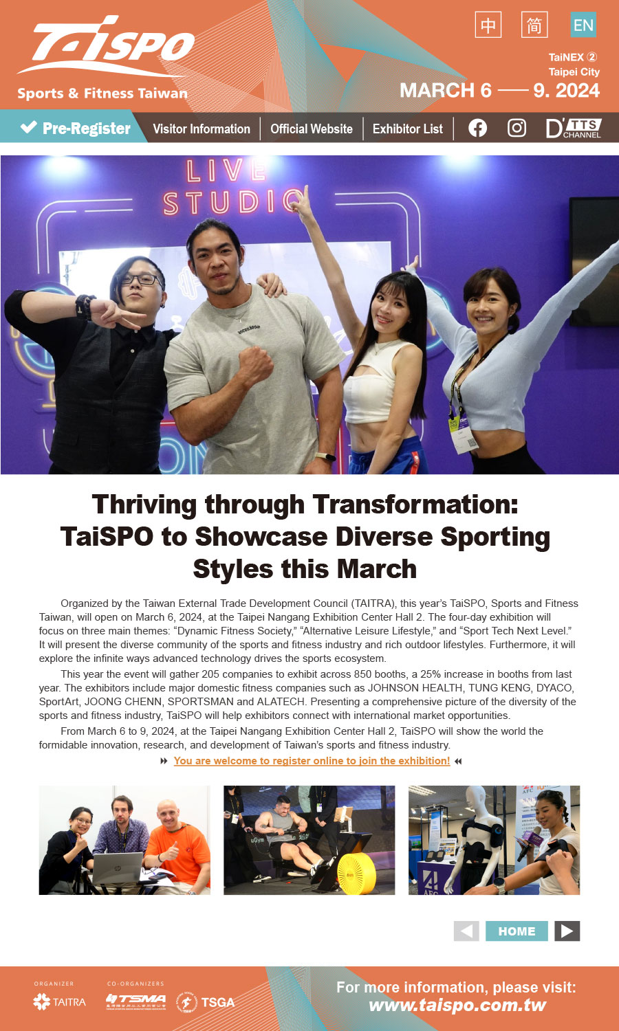 2024 TaiSPO, Sports and Fitness Taiwan